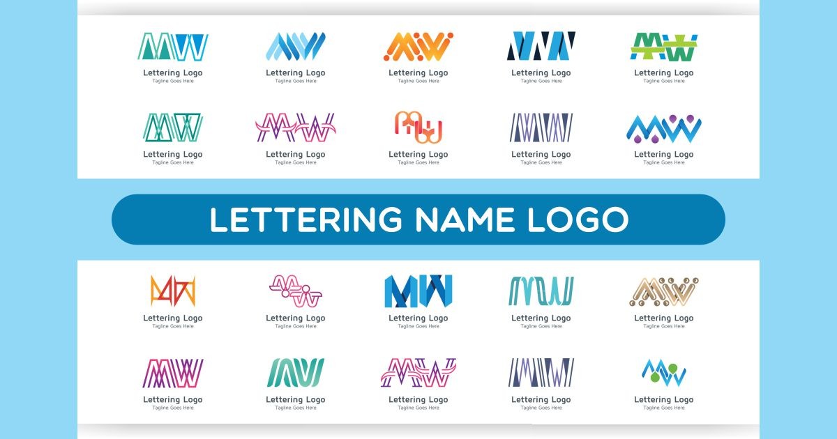 Lettering Name Logo Bundle #39 Bundle · Creative Fabrica