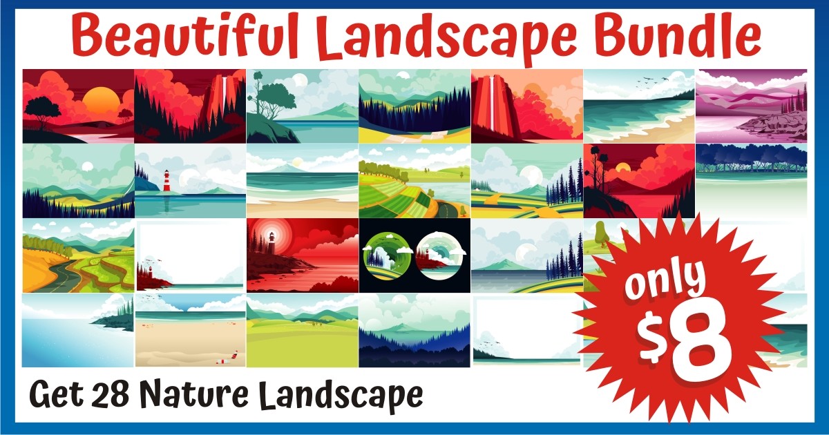 Beautiful Landscape Bundle Bundle · Creative Fabrica