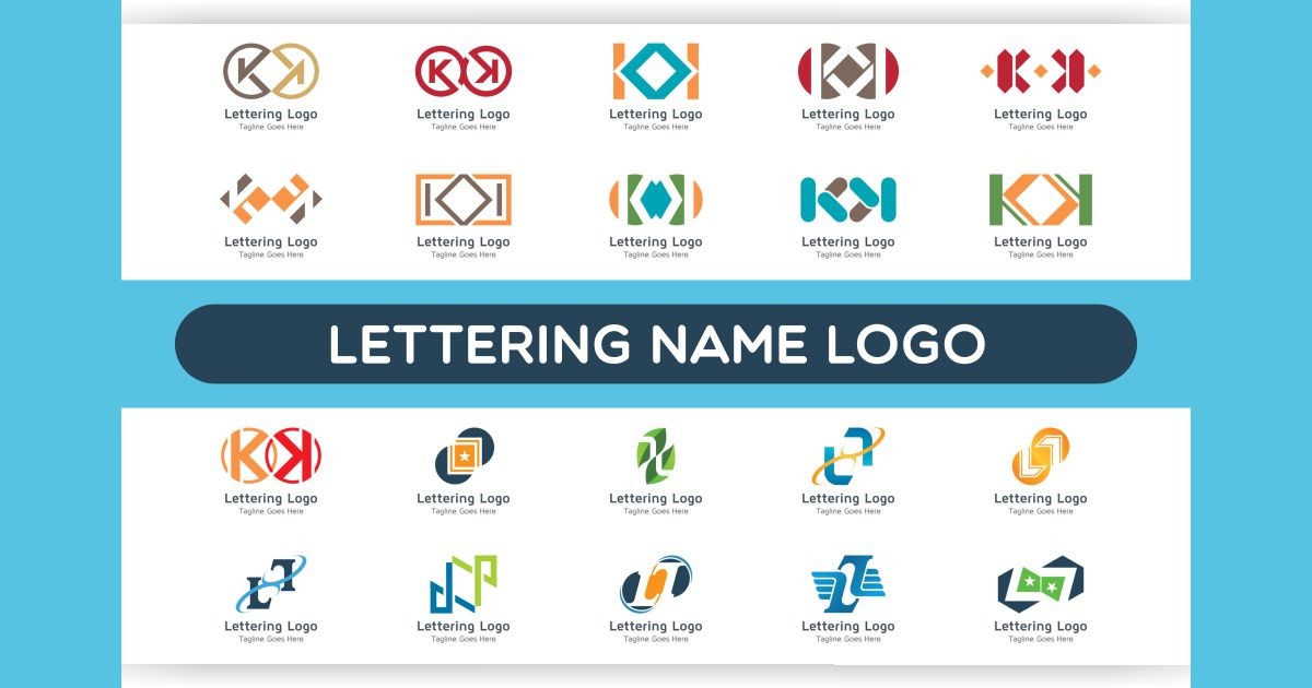 Lettering Name Logo Bundle #65 Bundle · Creative Fabrica