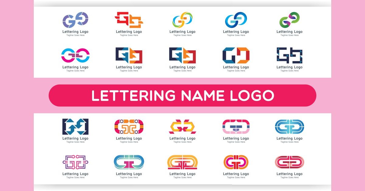 Lettering Name Logo Bundle #74 Bundle · Creative Fabrica