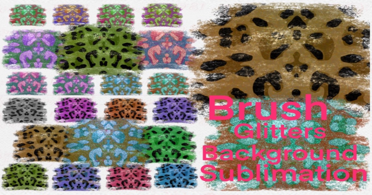 Glitter Leopard Brushes Sublimation Bundle Bundle · Creative Fabrica