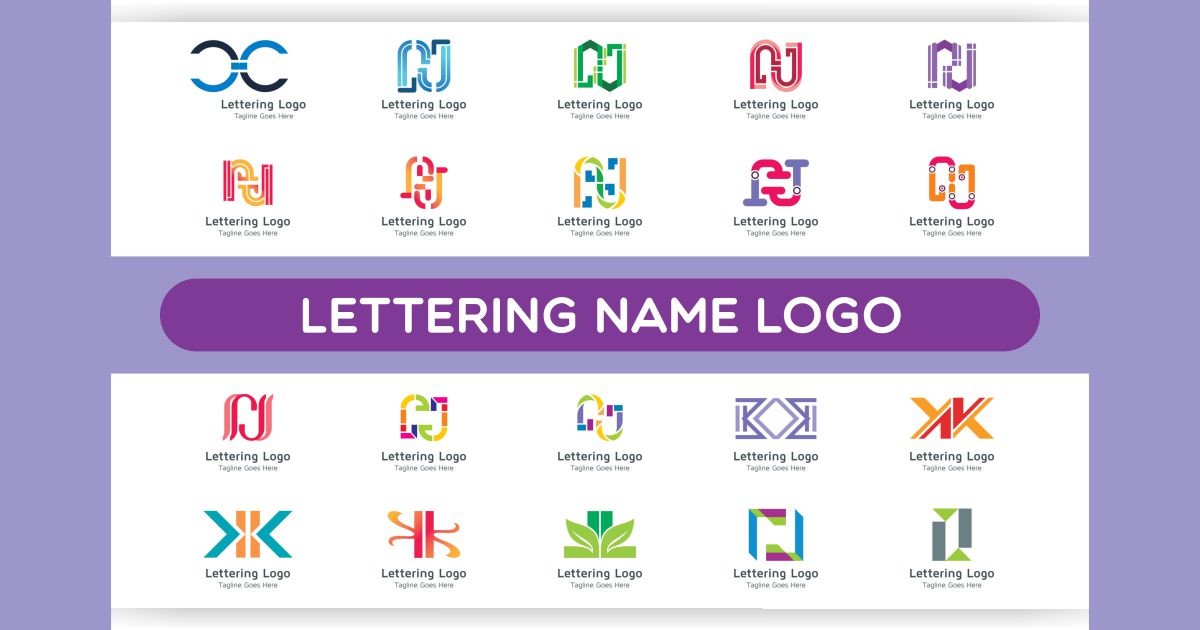 Lettering Name Logo Bundle #83 Bundle · Creative Fabrica