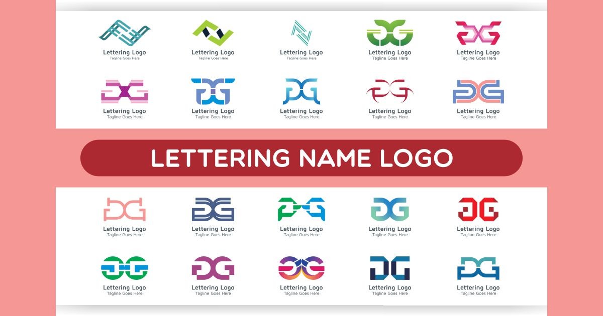 Lettering Name Logo Bundle #92 Bundle · Creative Fabrica