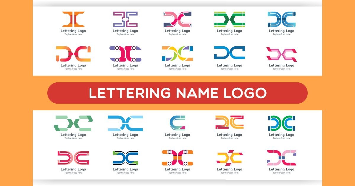 Lettering Name Logo Bundle #105 Bundle · Creative Fabrica