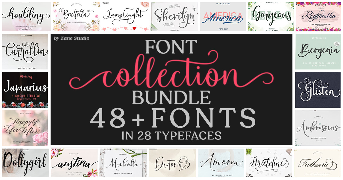 Font Collection Bundle Bundle · Creative Fabrica