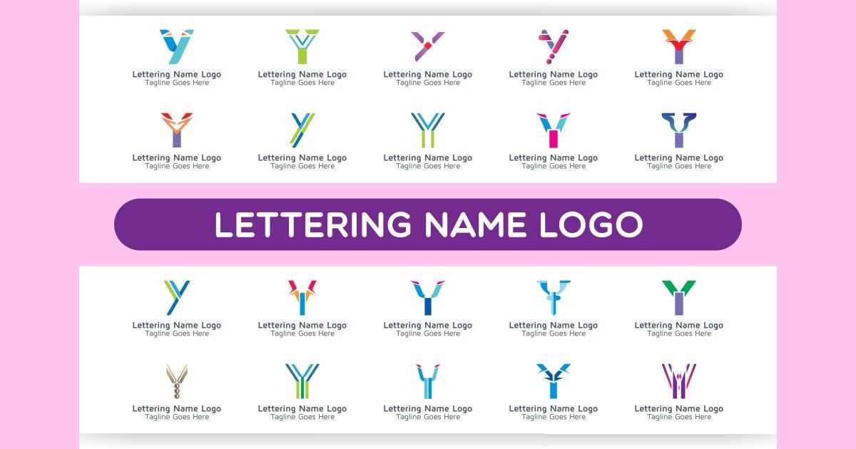 Lettering Name Logo Bundle #118 Bundle · Creative Fabrica