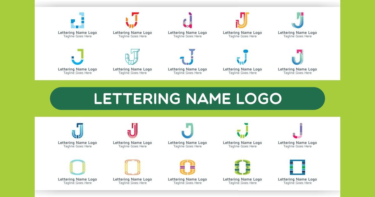 Lettering Name Logo Bundle #124 Bundle · Creative Fabrica