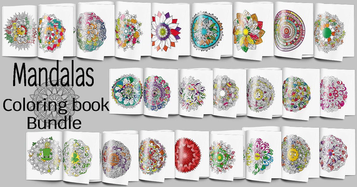 Mandalas Coloring Book Bundle Bundle · Creative Fabrica