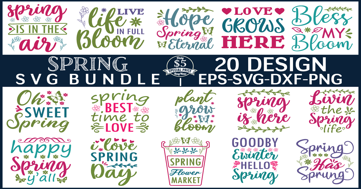 Spring SVG Bundle Bundle · Creative Fabrica