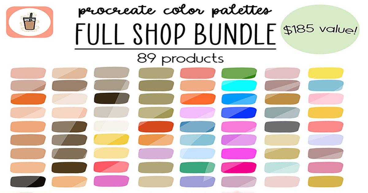 Procreate Palette Full Shop Bundle Bundle · Creative Fabrica