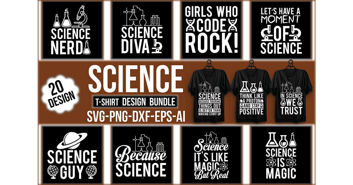 Science T-shirt Design Bundle Bundle · Creative Fabrica