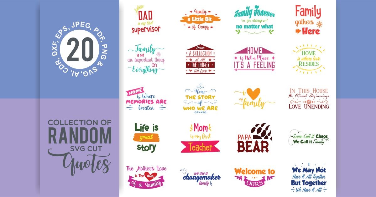 Collection of Random Quotes 15 Bundle · Creative Fabrica