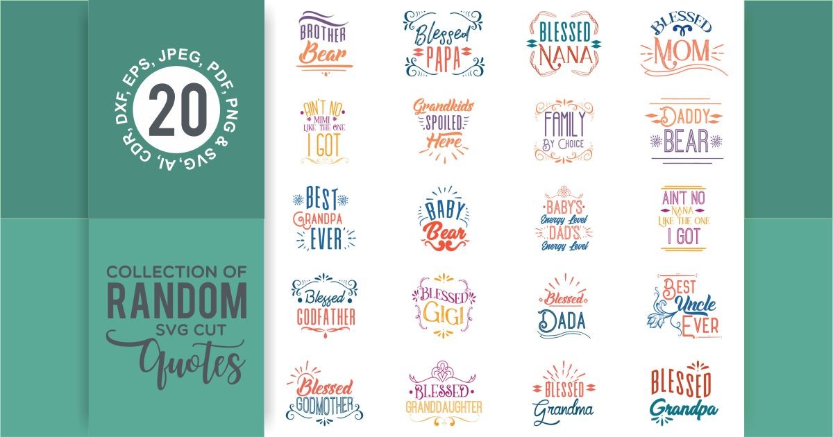 Collection of Random Quotes 19 Bundle · Creative Fabrica