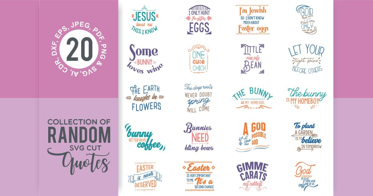 Collection of Random Quotes 31 Bundle · Creative Fabrica