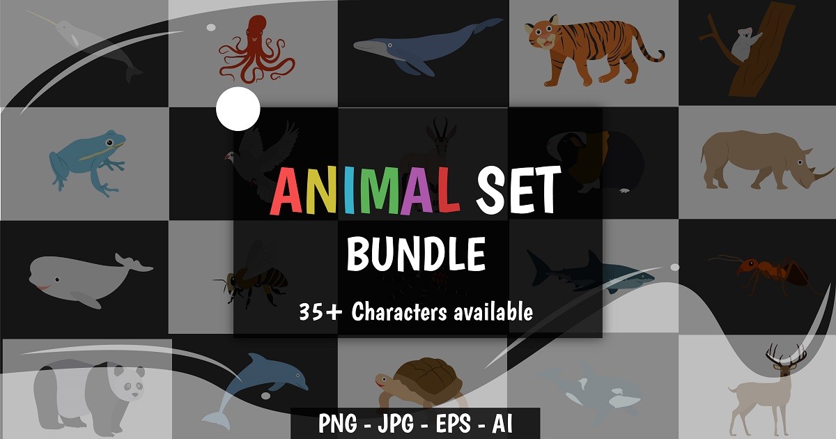 Animal Vector Bundle Bundle · Creative Fabrica
