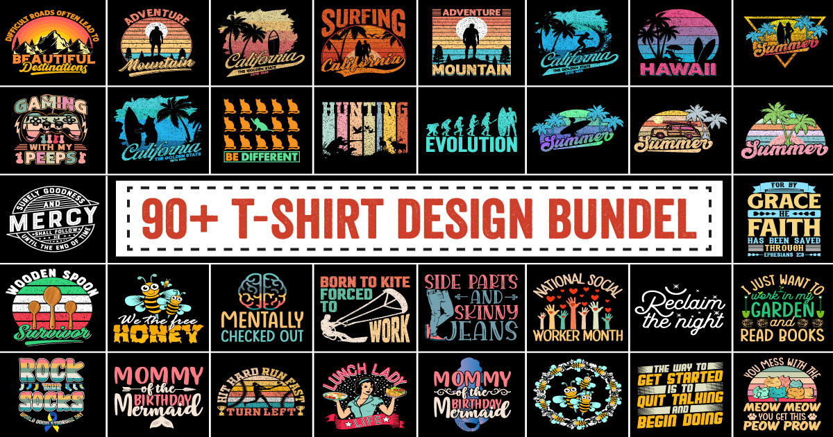 T-Shirt Design Bundle Bundle · Creative Fabrica