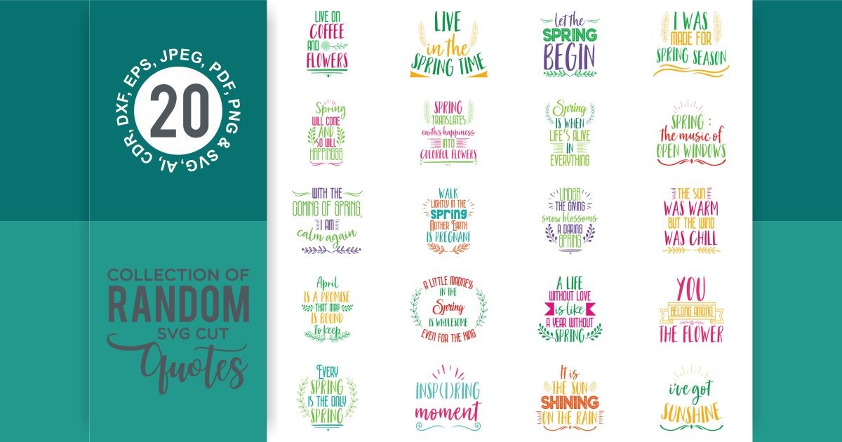 Collection of Random Quotes 44 Bundle · Creative Fabrica