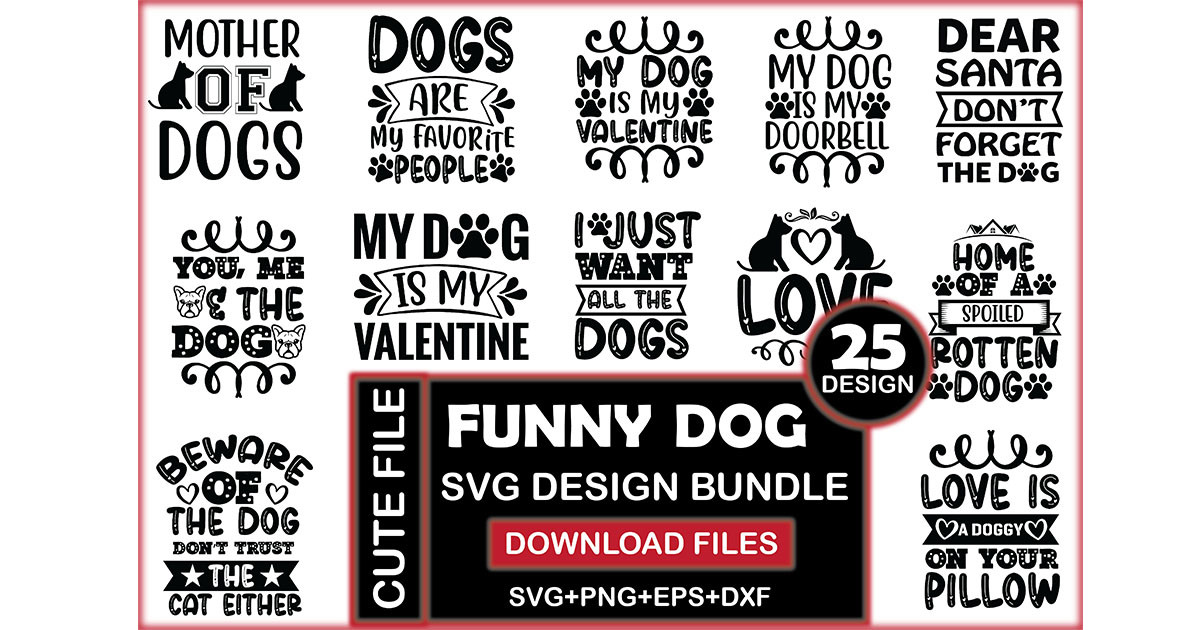 Funny Dog SVG Design Bundle Bundle · Creative Fabrica