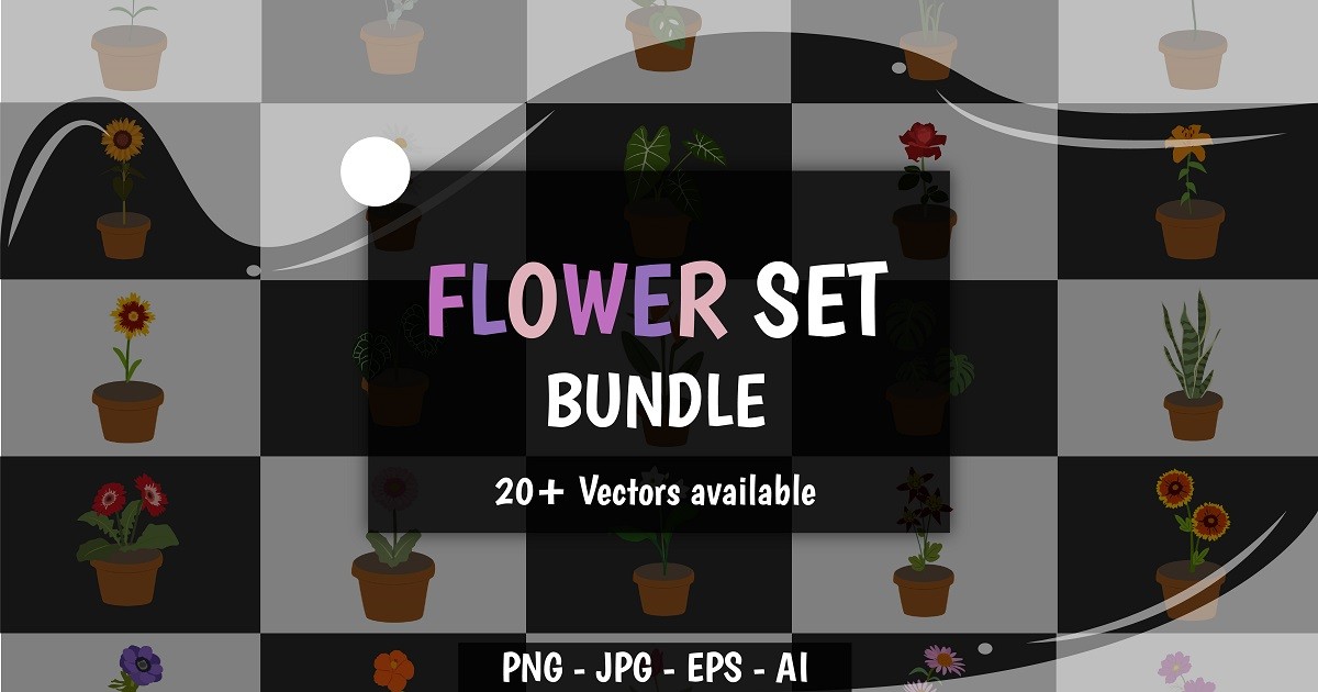 Flower Vector Bundle Bundle · Creative Fabrica