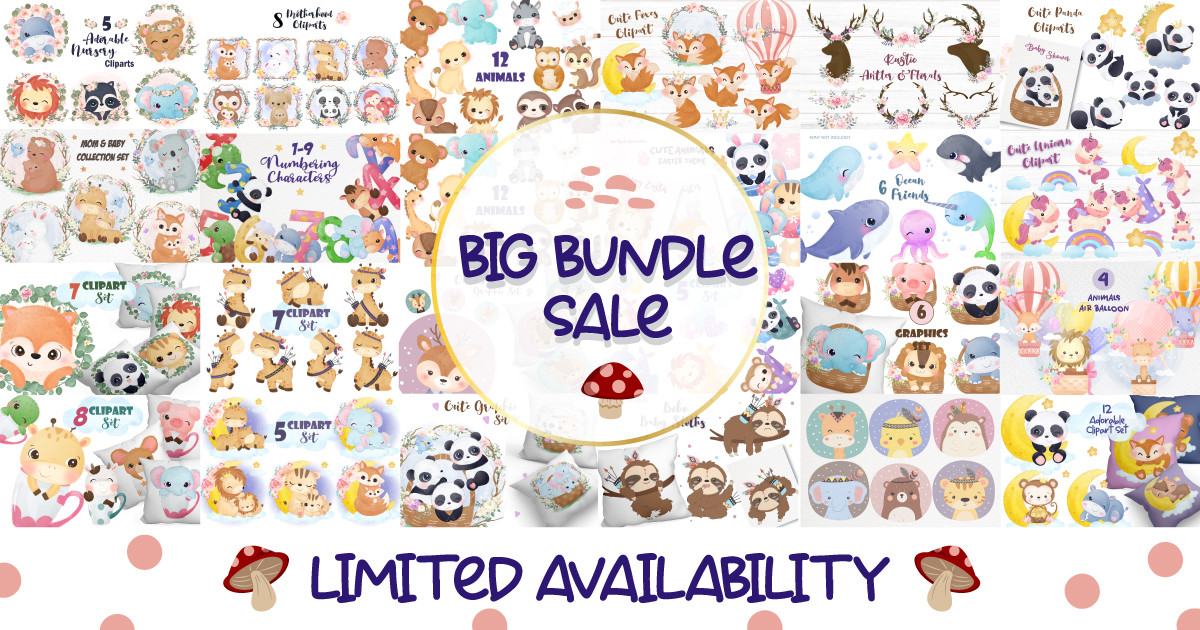 Cute Animals Big Bundle Bundle · Creative Fabrica
