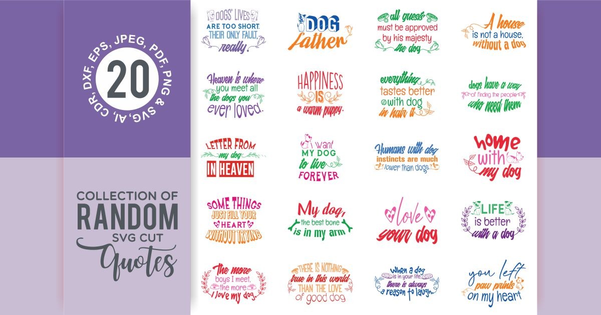 Collection of Random Quotes 53 Bundle · Creative Fabrica
