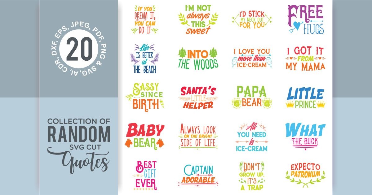 Collection of Random Quotes 71 Bundle · Creative Fabrica