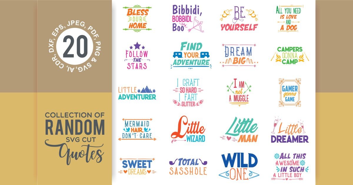 Collection of Random Quotes 68 Bundle · Creative Fabrica