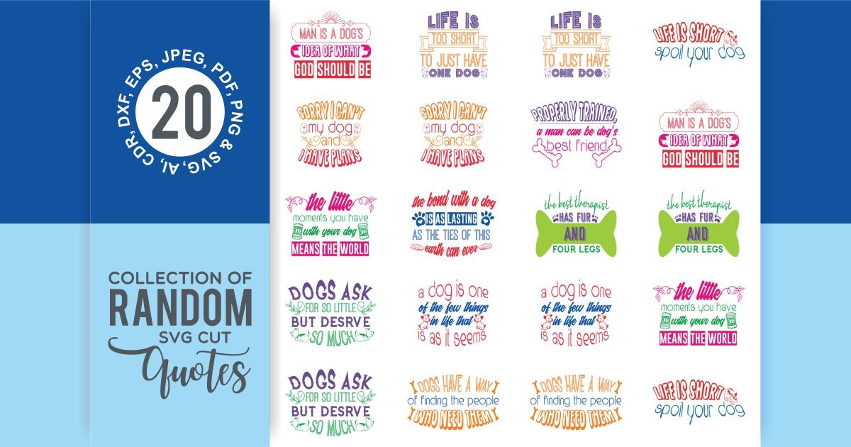 Collection of Random Quotes 60 Bundle · Creative Fabrica