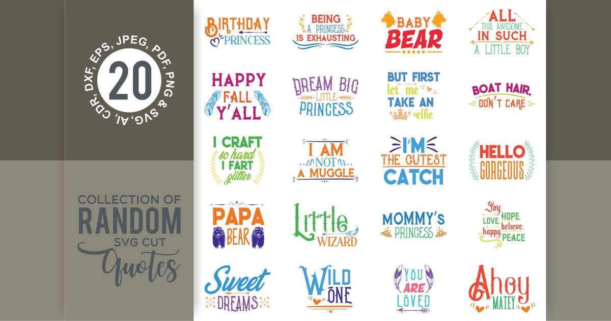 Collection of Random Quotes 74 Bundle · Creative Fabrica