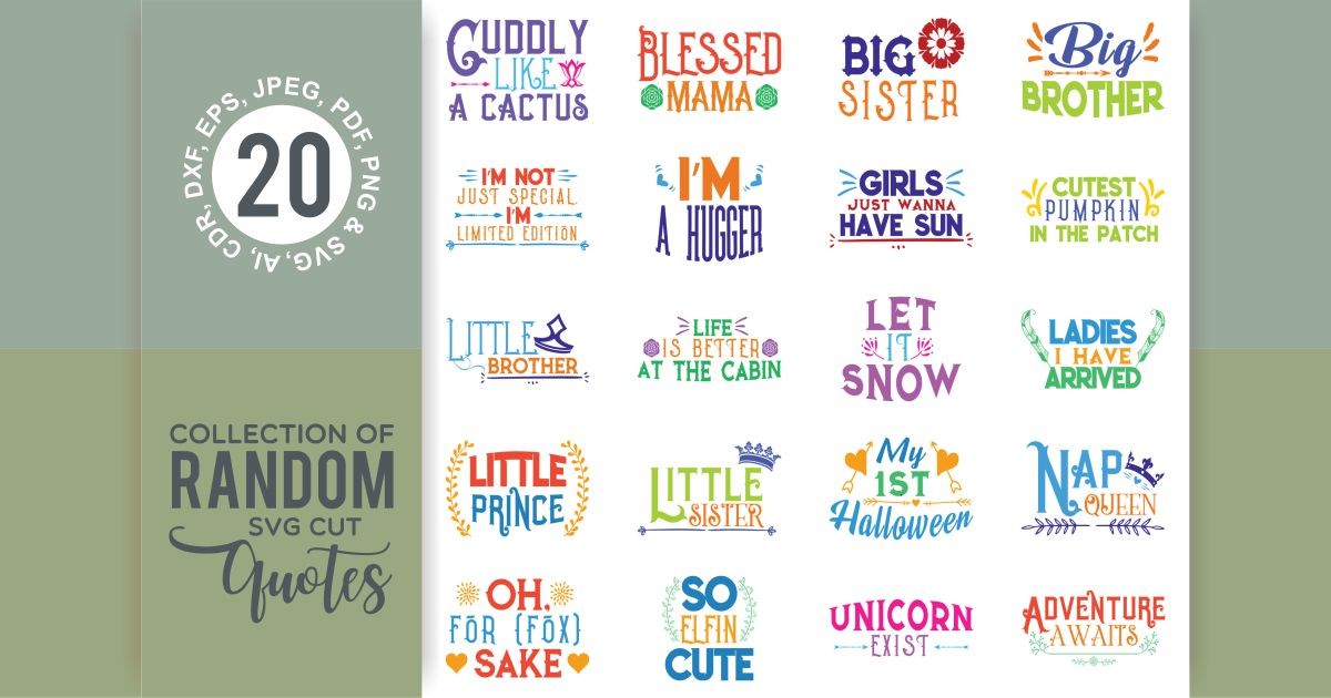 Collection of Random Quotes 75 Bundle · Creative Fabrica