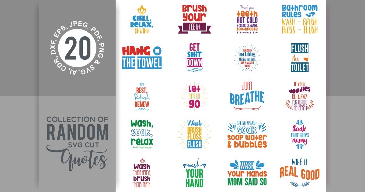 Collection of Random Quotes 96 Bundle · Creative Fabrica