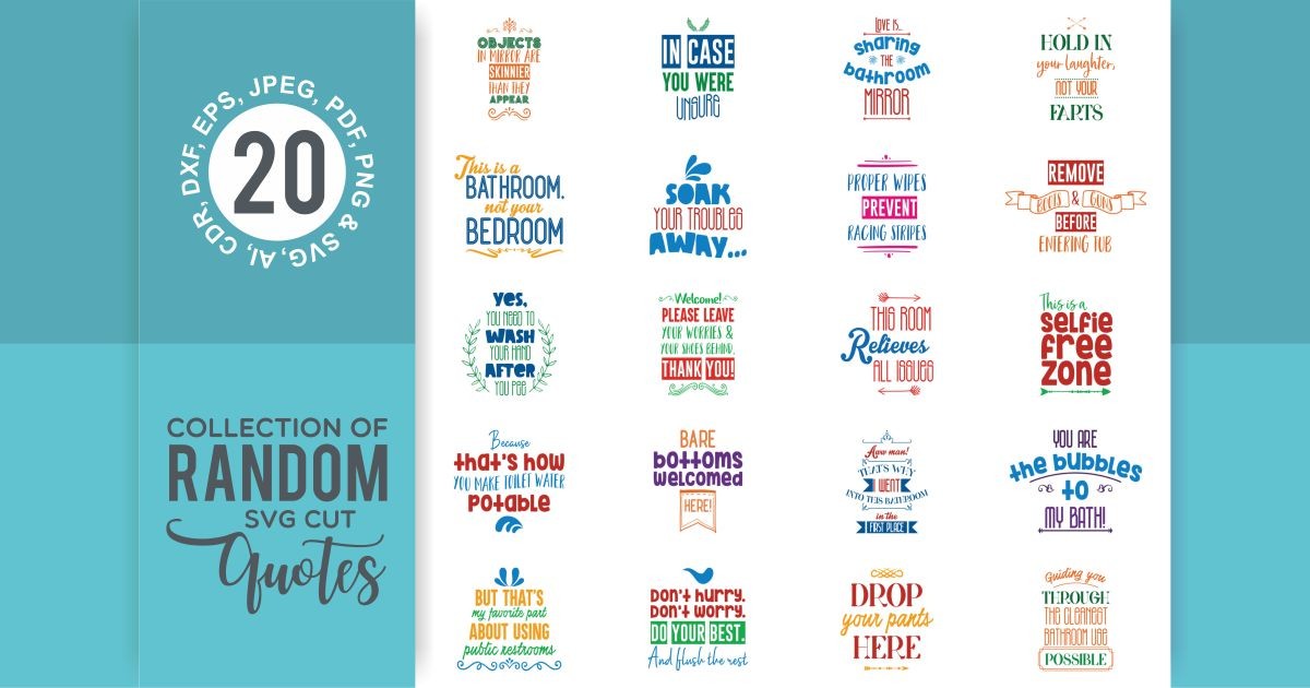 Collection of Random Quotes 90 Bundle · Creative Fabrica