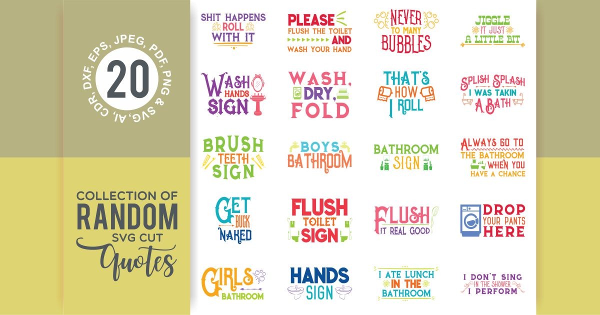 Collection of Random Quotes 85 Bundle · Creative Fabrica