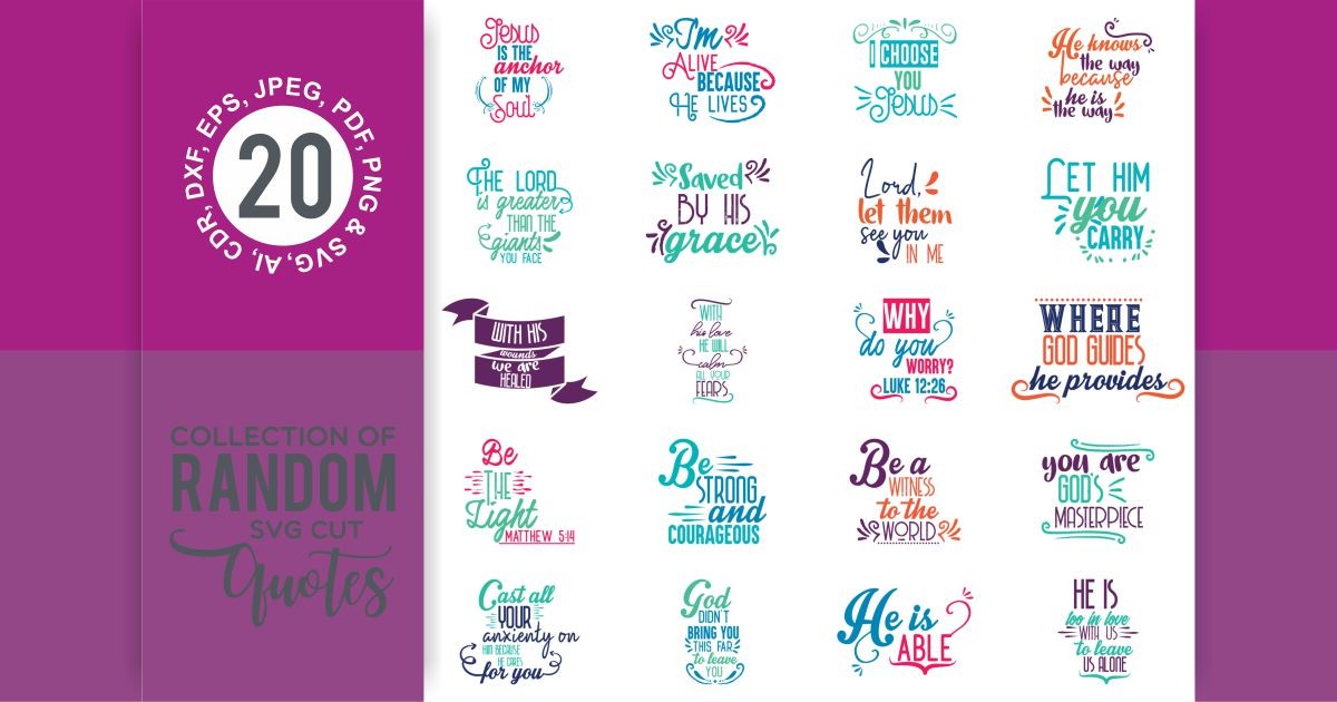 Collection of Random Quotes 110 Bundle · Creative Fabrica