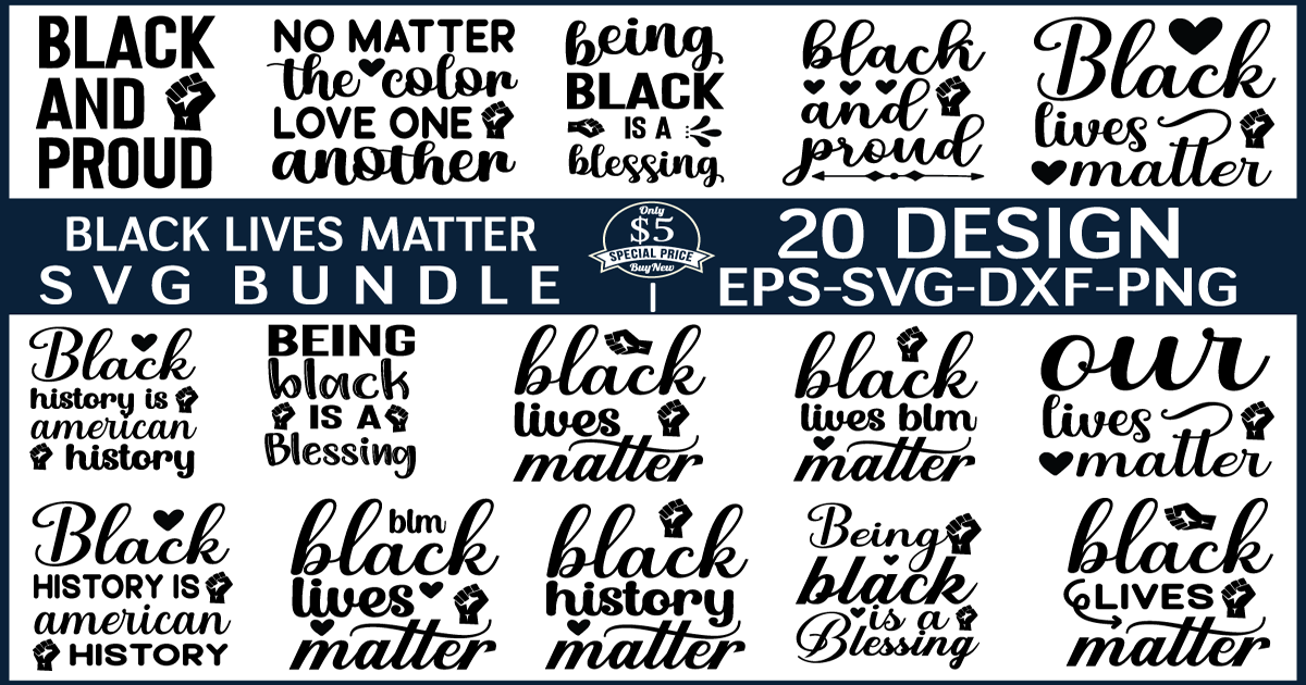Black Lives Matter SVG Bundle Bundle · Creative Fabrica