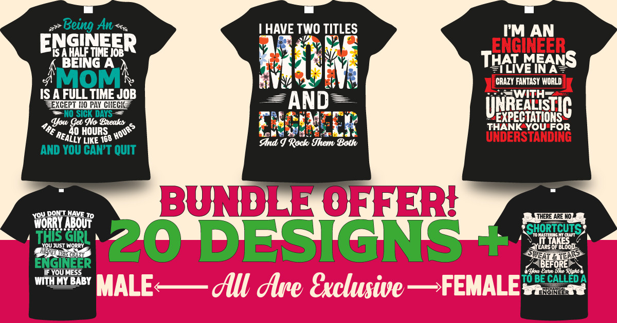 Engineering T-Shirt Bundle Bundle · Creative Fabrica