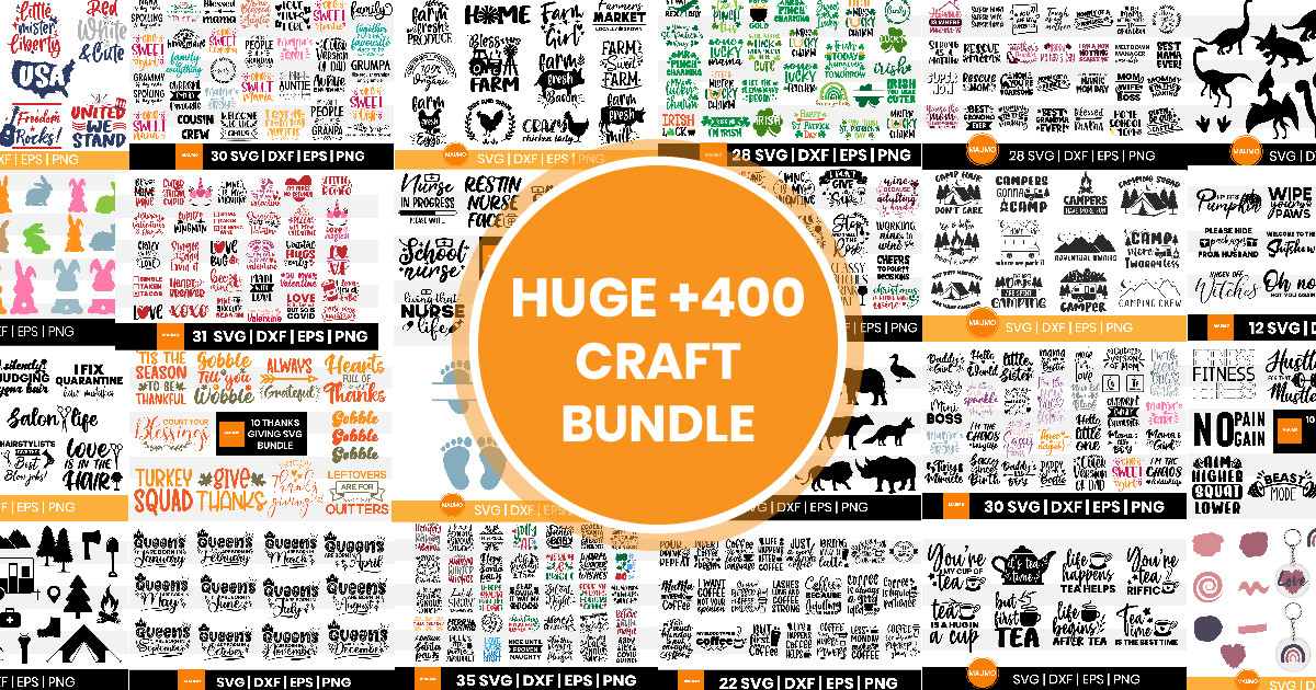 Huge +400 Craft Bundle Bundle · Creative Fabrica