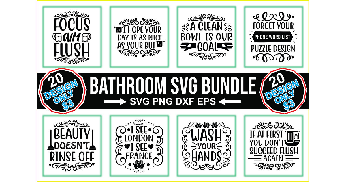 Bathroom SVG Bundle Bundle · Creative Fabrica