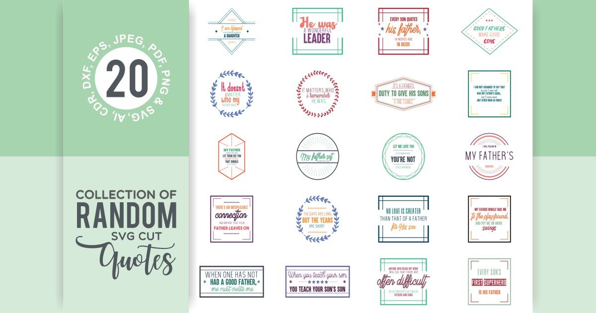 Collection of Random Quotes 141 Bundle · Creative Fabrica