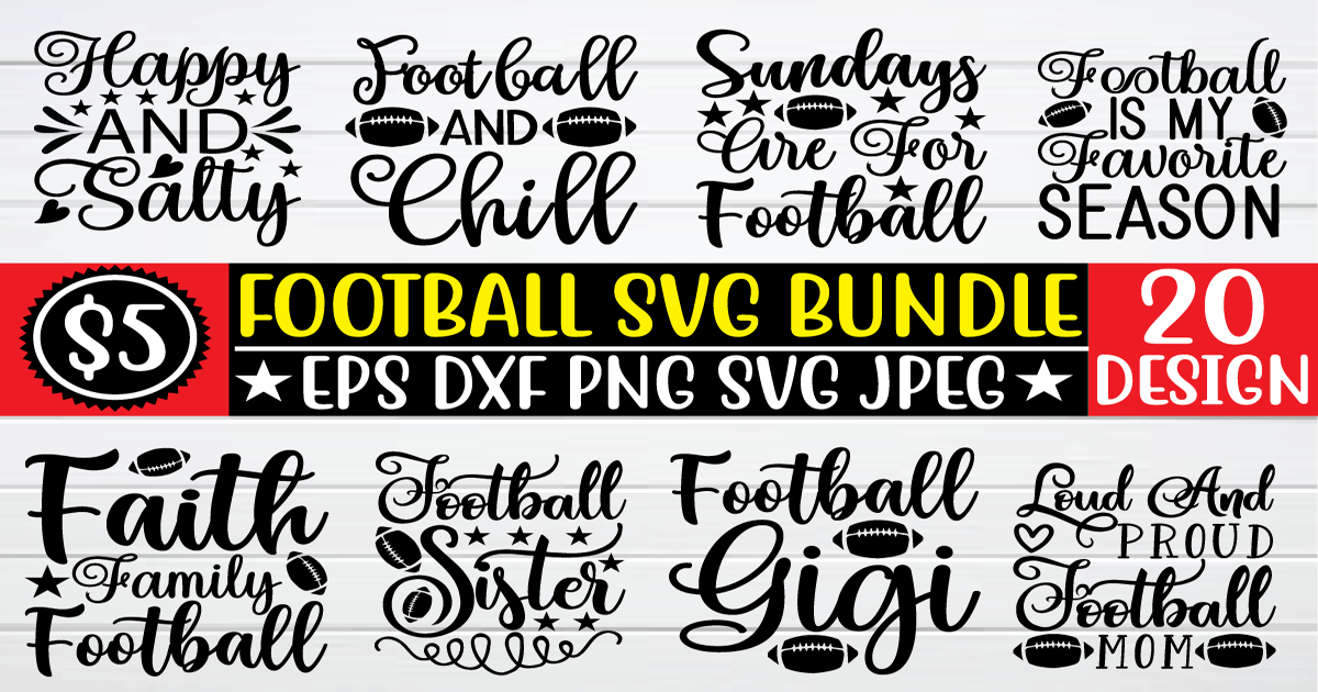 Football SVG Bundle Bundle · Creative Fabrica