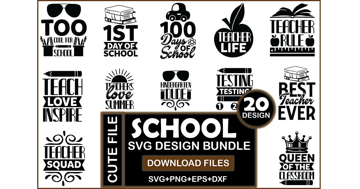 School SVG Design Bundle Bundle · Creative Fabrica