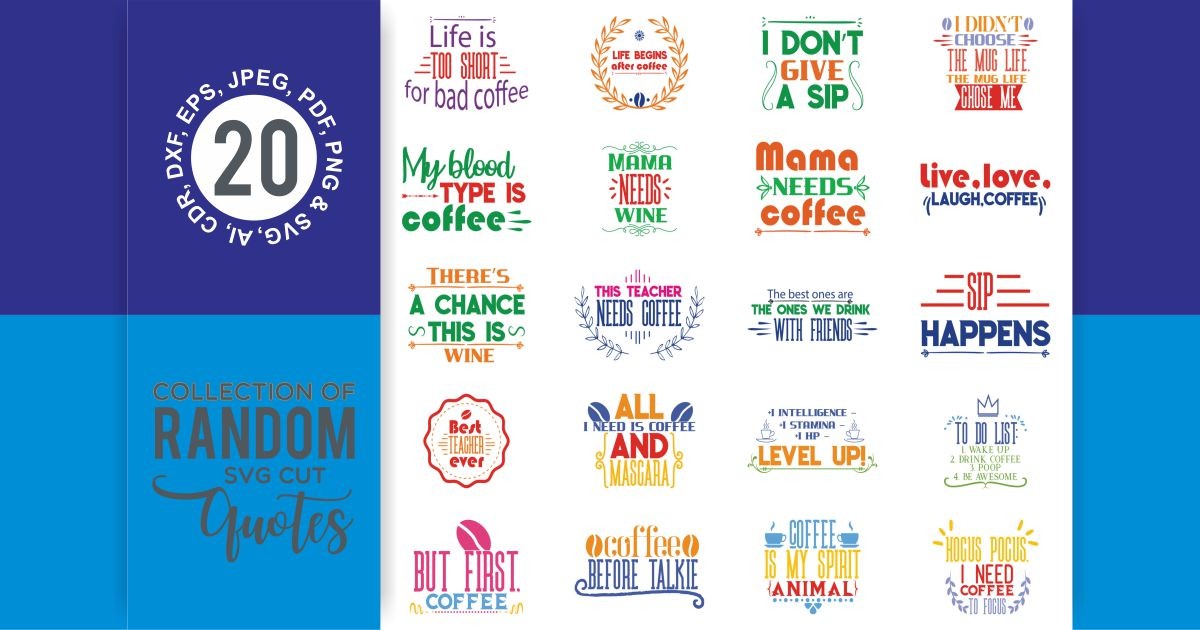 Collection of Random Quotes 182 Bundle · Creative Fabrica