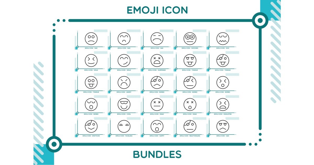 Emoji Icon Bundle 2 Bundle · Creative Fabrica