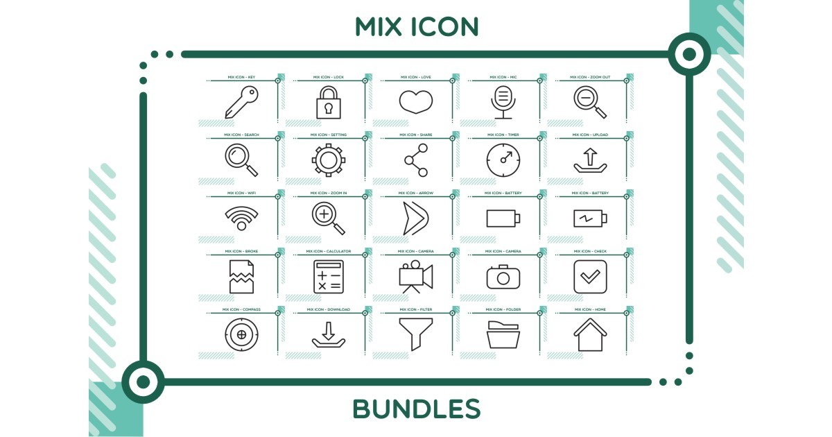 Mix Icon Bundle 8 Bundle · Creative Fabrica