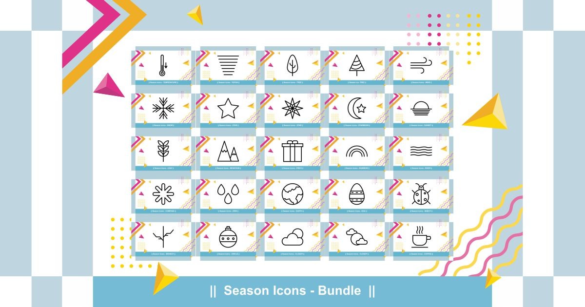 Season Icons Bundle Bundle · Creative Fabrica