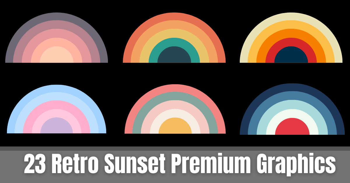 Retro Vintage Sunset Premium Bundle 02 Bundle · Creative Fabrica