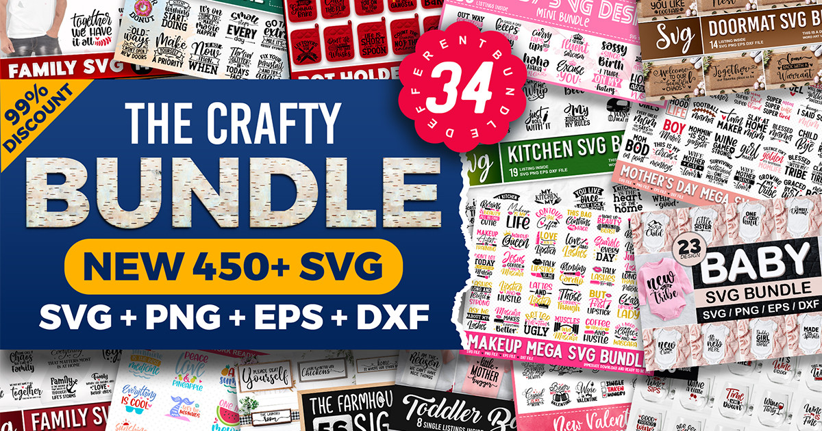 The Crafty SVG Design Mega Bundle Bundle · Creative Fabrica