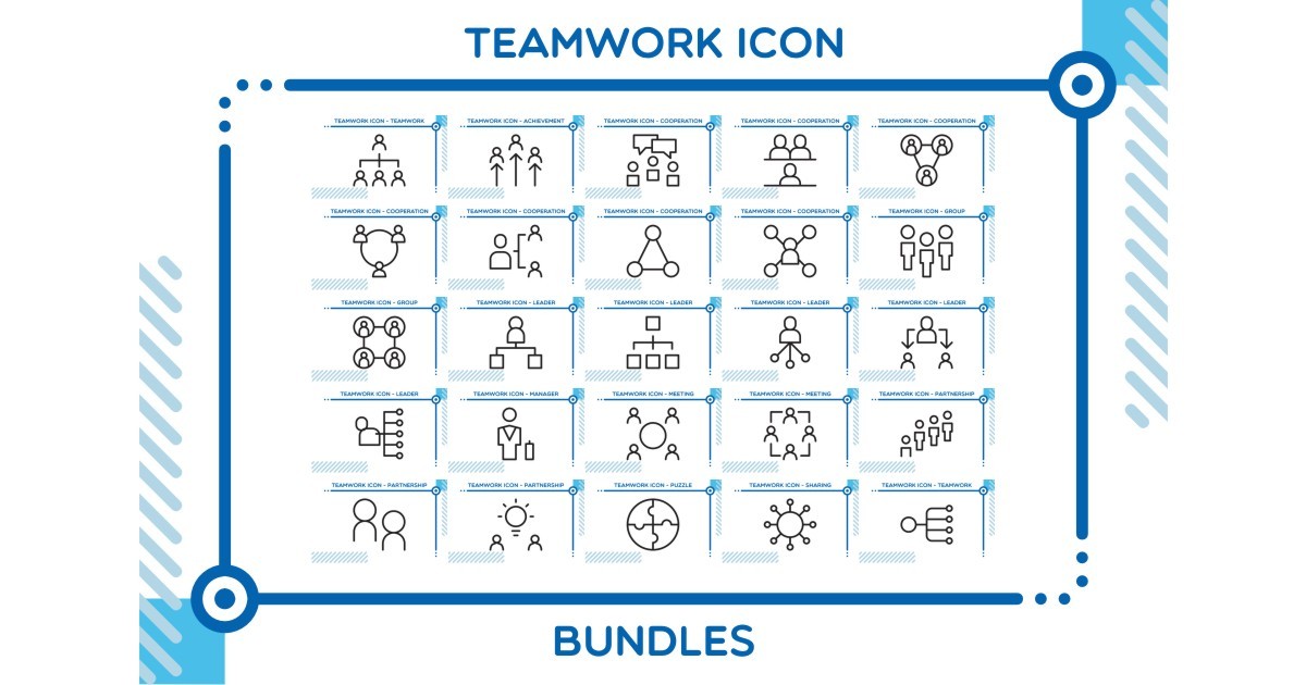 Teamwork Icon Bundle 28 Bundle · Creative Fabrica
