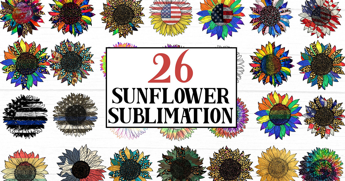 Bundle Sunflower Colorful Sublimation Bundle · Creative Fabrica