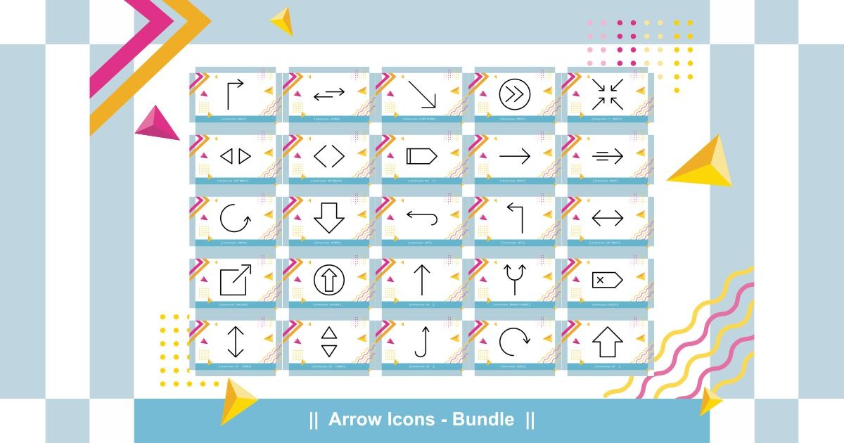 Arrow Icons Bundle Bundle · Creative Fabrica